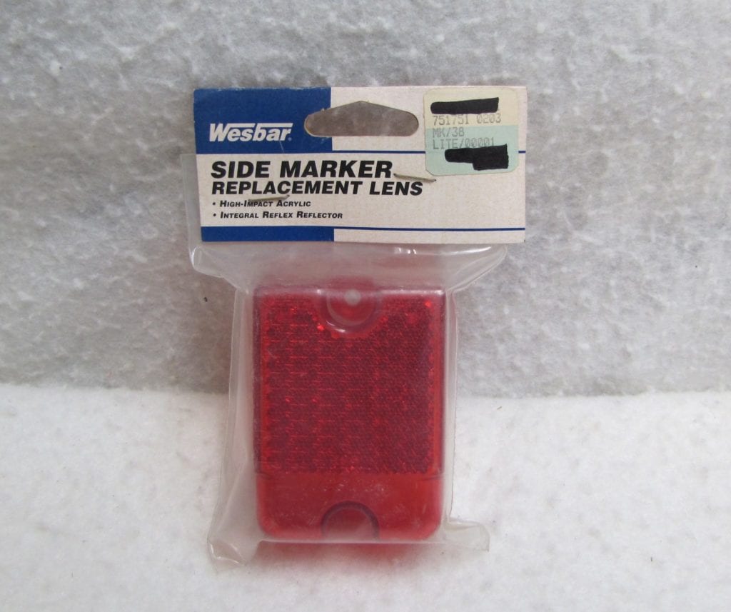 Wesbar Red Square Side Marker Replacement Lens 003342 | Express Marine