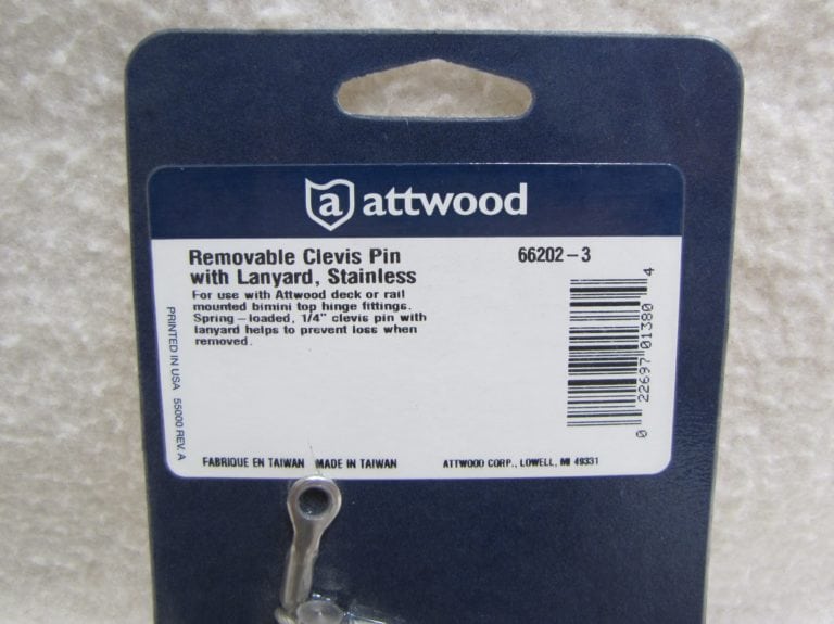 Attwood Spring Loaded Clevis Pin and Lanyard 66202-3 | Express Marine