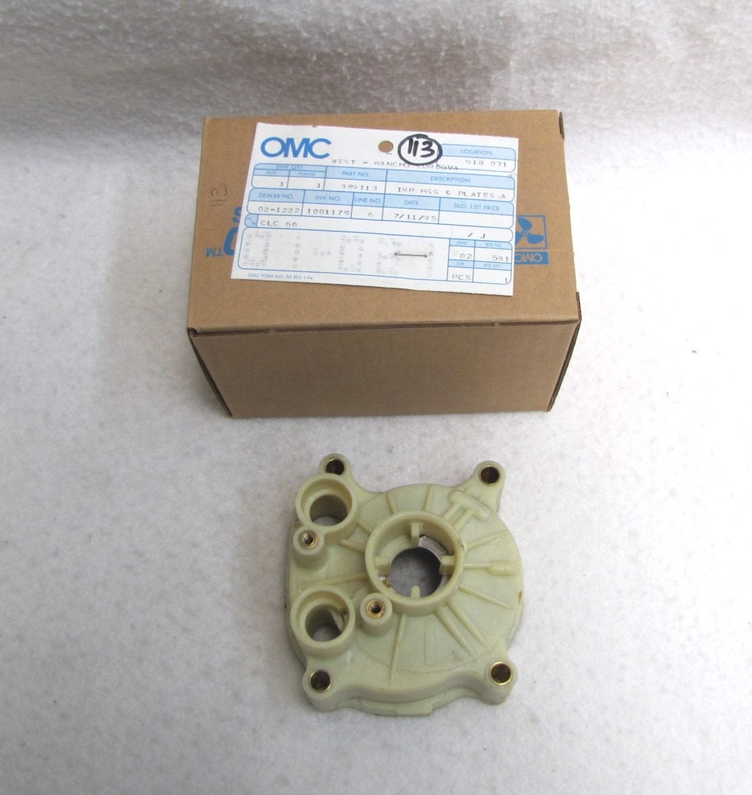 OMC/Johnson/Evinrude Impeller Housing 389113/0389113 | Express Marine